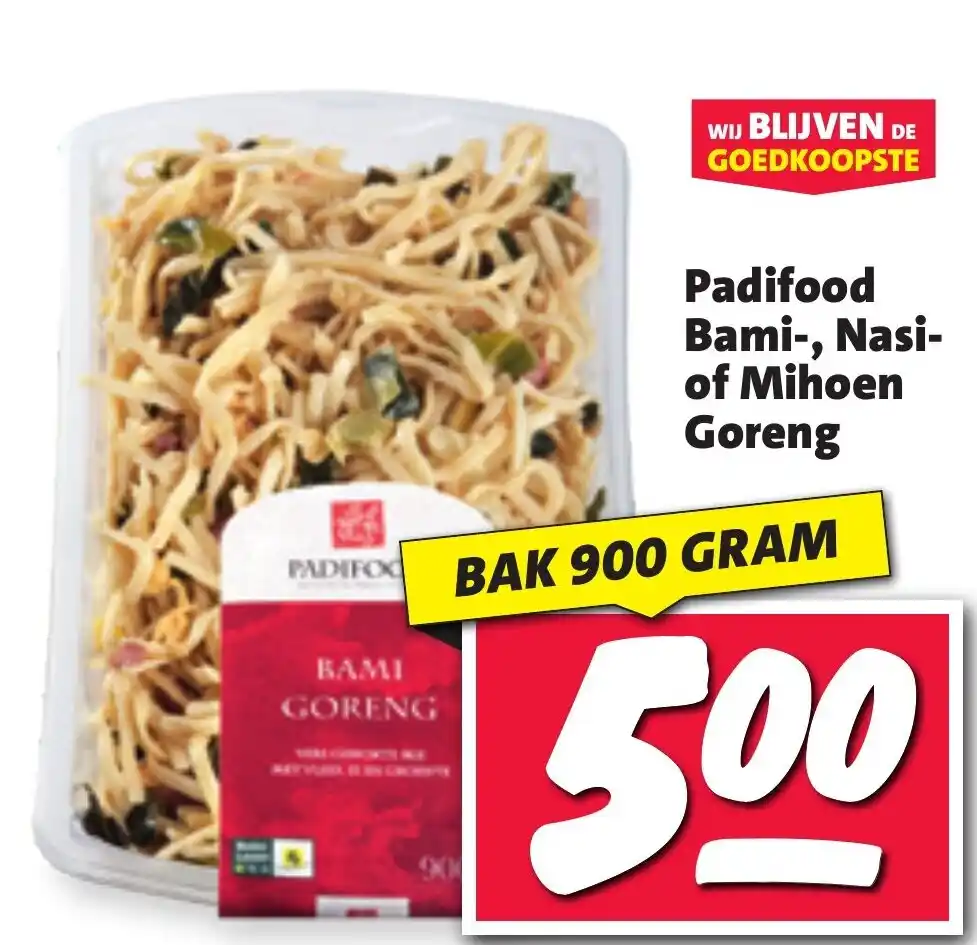 Padifood Bami-, Nasi- of Mihoen Goreng 900 gram aanbieding bij Nettorama