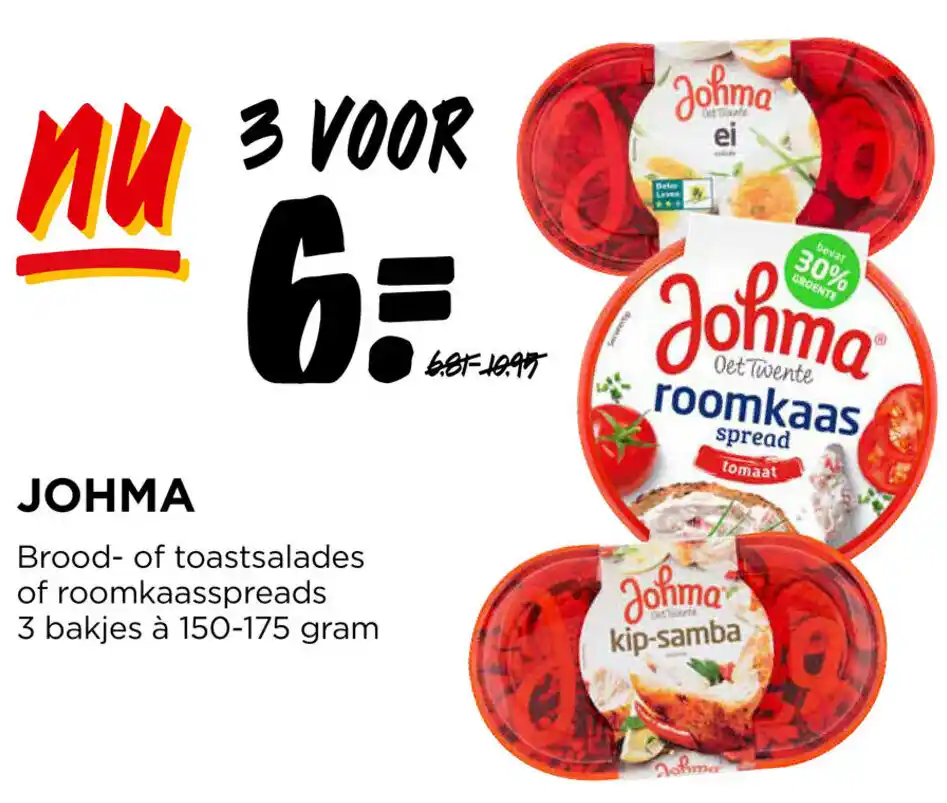 JOHMA 150-175g aanbieding bij Jumbo
