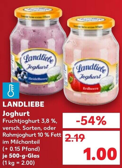 LANDLIEBE Joghurt 500g aanbieding bij Kaufland DE