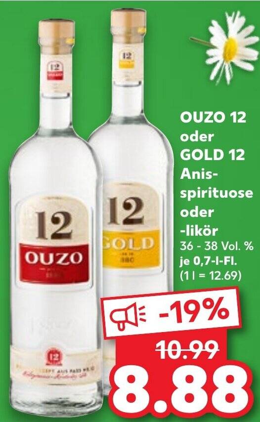 OUZO 12 oder GOLD 12 Anis spirituose oder likör 0.7L aanbieding bij ...