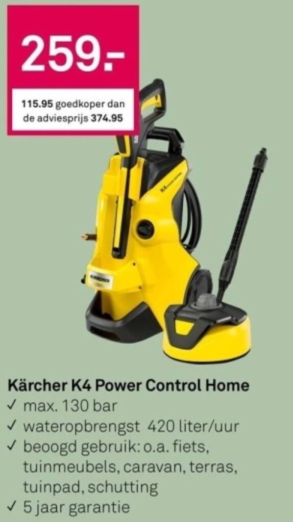 Kärcher K4 Power Control Home aanbieding bij Karwei