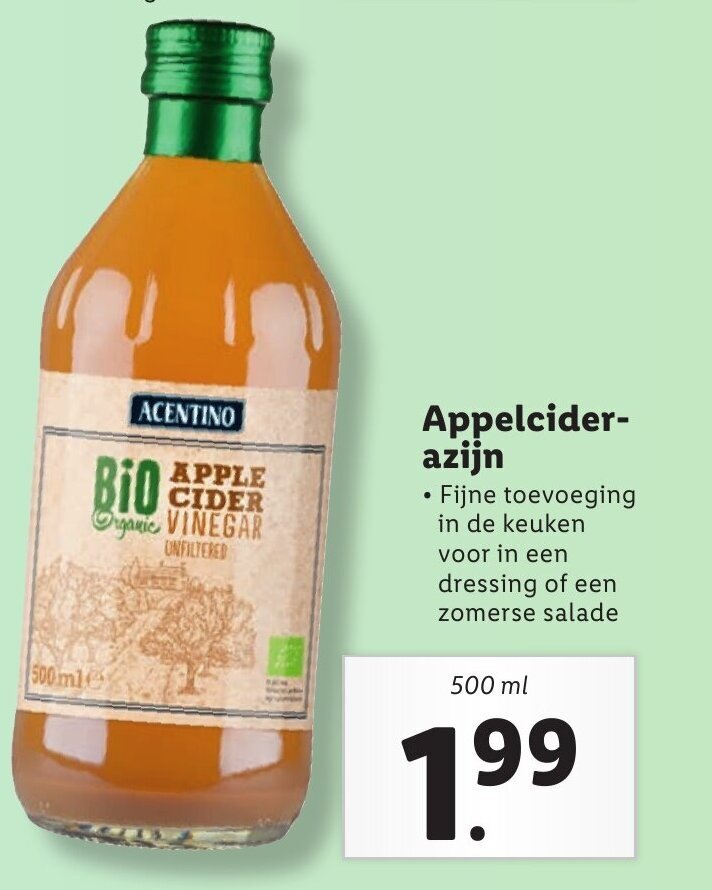 Appelcider azijn 500ml aanbieding bij Lidl