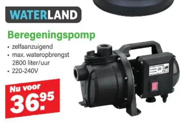 WATERLAND Beregeningspomp aanbieding bij Van Cranenbroek