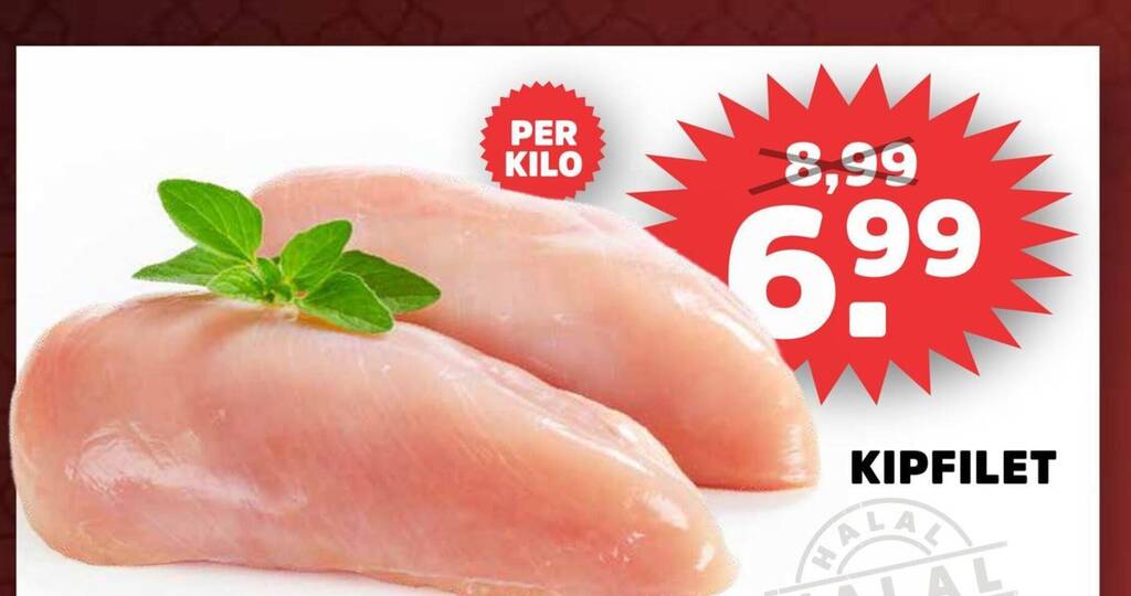 KIPFILET PER KILO aanbieding bij Sahan Supermarkten