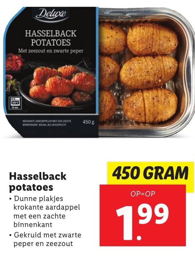 Hasselback potatoes 450 gram aanbieding bij Lidl