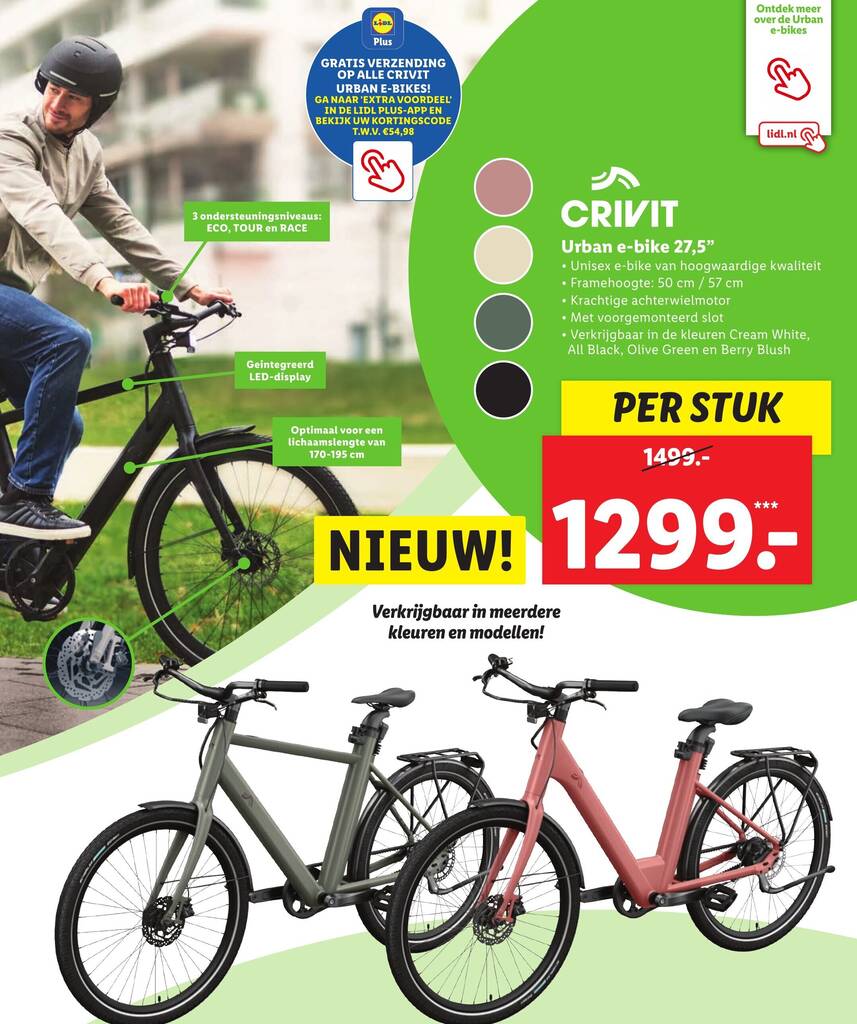 CRIVIT Urban e-bike 27,5" aanbieding bij Lidl