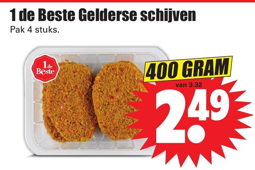 Gelderse schijven 400 gram aanbieding bij Dirk