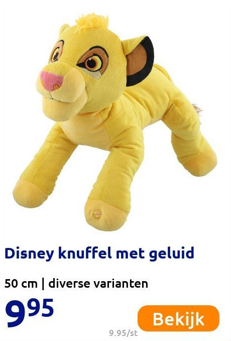 Disney knuffel met geluid aanbieding bij Action