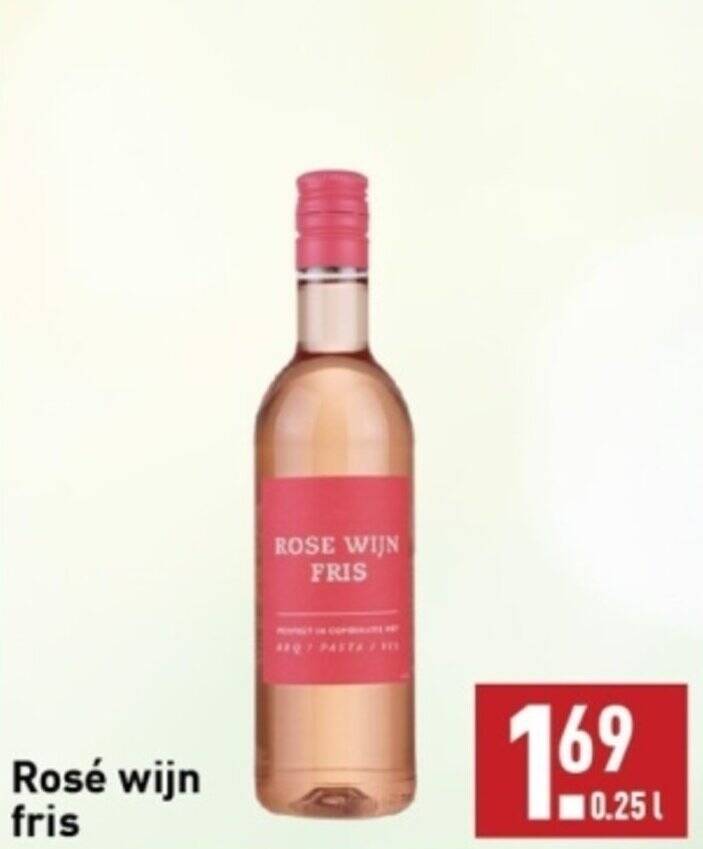 Rosé wijn fris 0.25L aanbieding bij ALDI