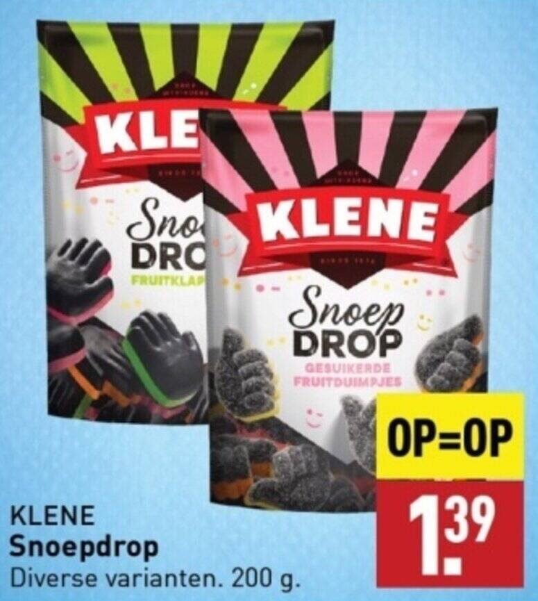 KLENE Snoepdrop 200g aanbieding bij ALDI