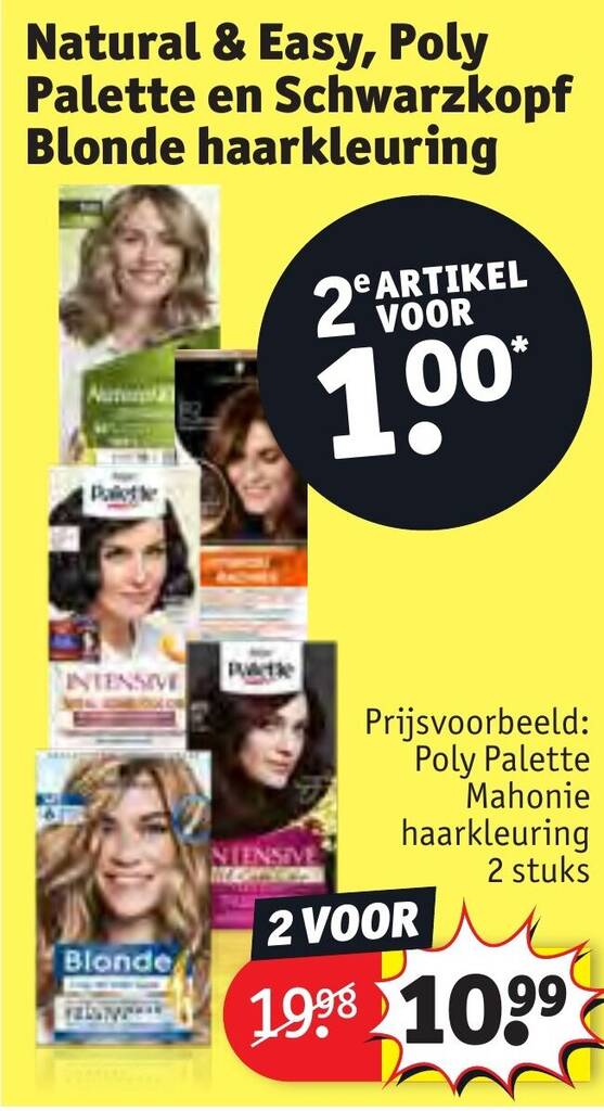 Natural and Easy Poly Palette en Schwarzkopf Blonde haarkleuring ...