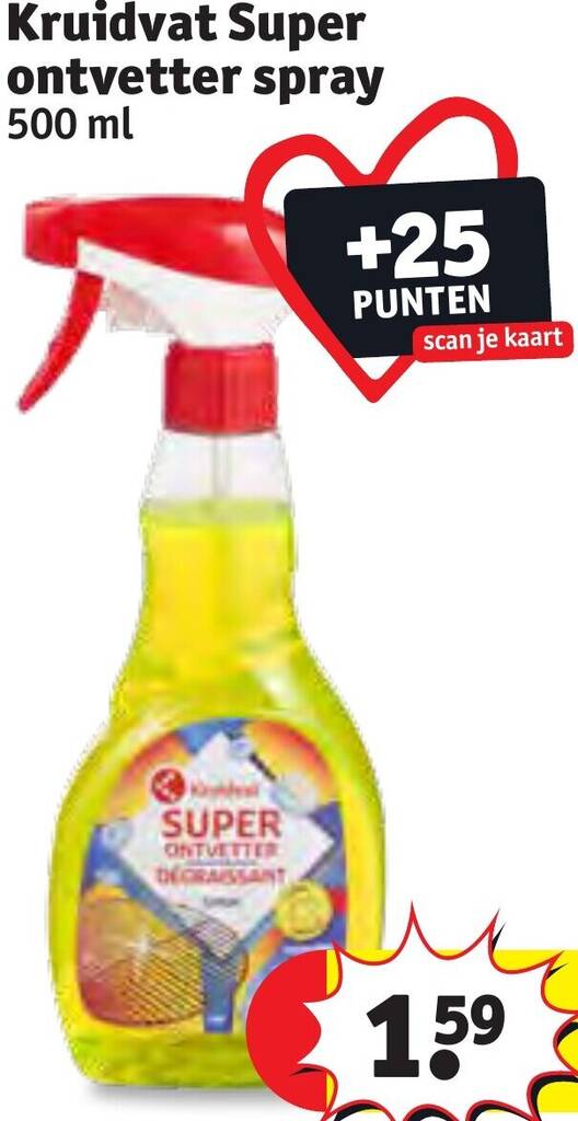 Super ontvetter spray 500 ml aanbieding bij Kruidvat