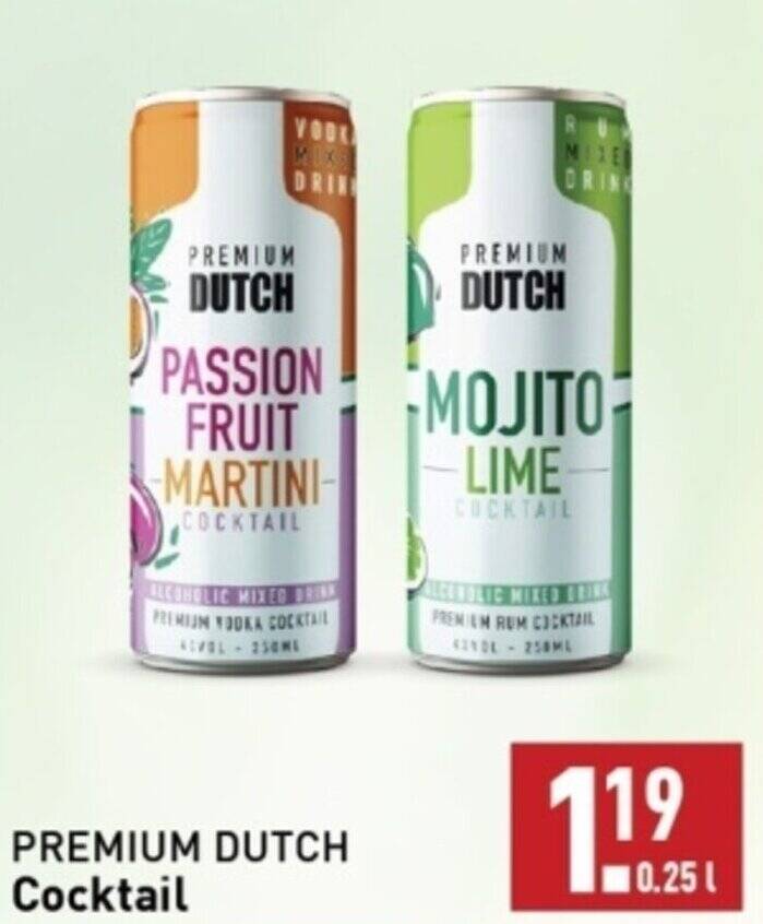 PREMIUM DUTCH Cocktail 0.25L aanbieding bij ALDI