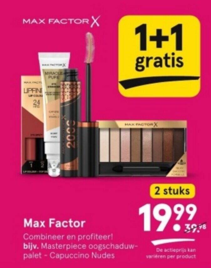 Max Factor 2 stuks aanbieding bij Etos