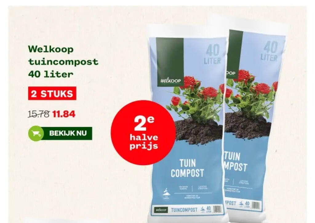 Tuincompost 40 liter aanbieding bij Welkoop