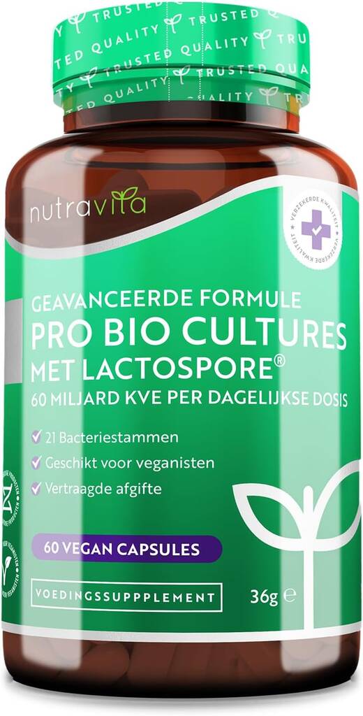 60 Miljard CFU Pro Bio Cultures Complex - Probiotica - Veganistisch ...