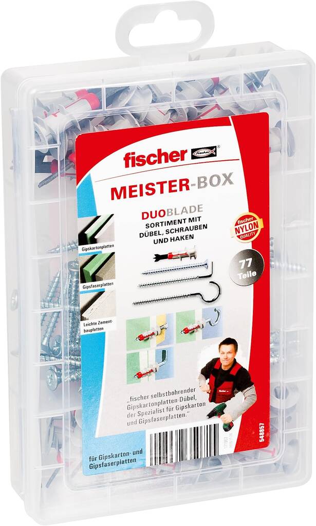 fischer Meister-Box DuoBlade zelfborende gipskarton pluggen, haken en ...