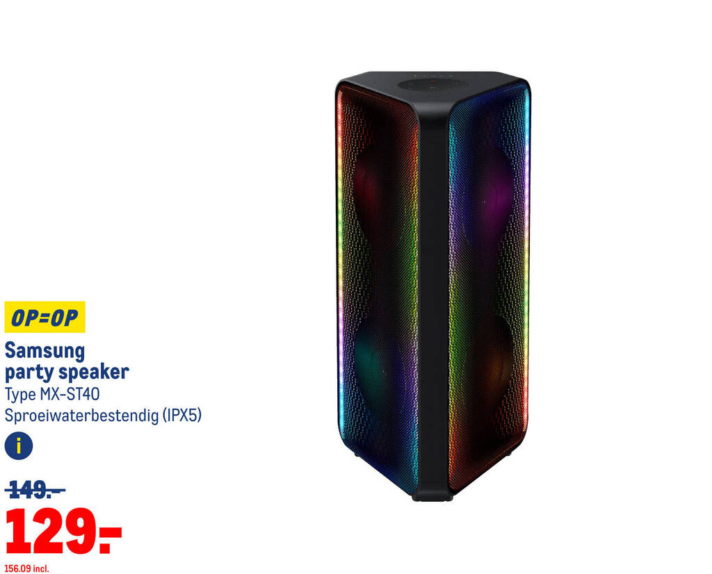 Samsung party speaker aanbieding bij Makro