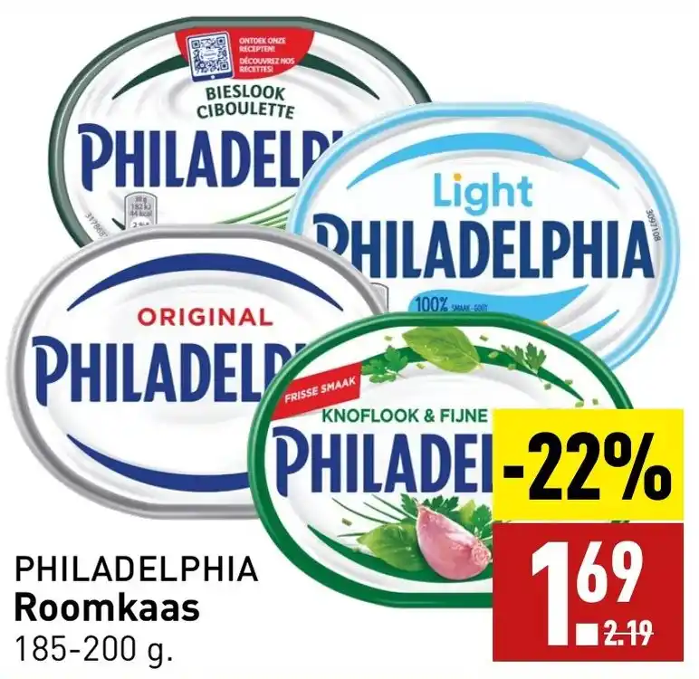 PHILADELPHIA Roomkaas aanbieding bij ALDI