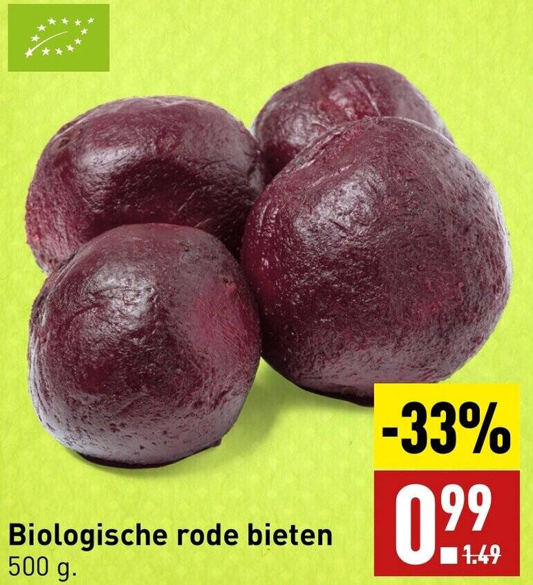 Biologische rode bieten 500g aanbieding bij ALDI