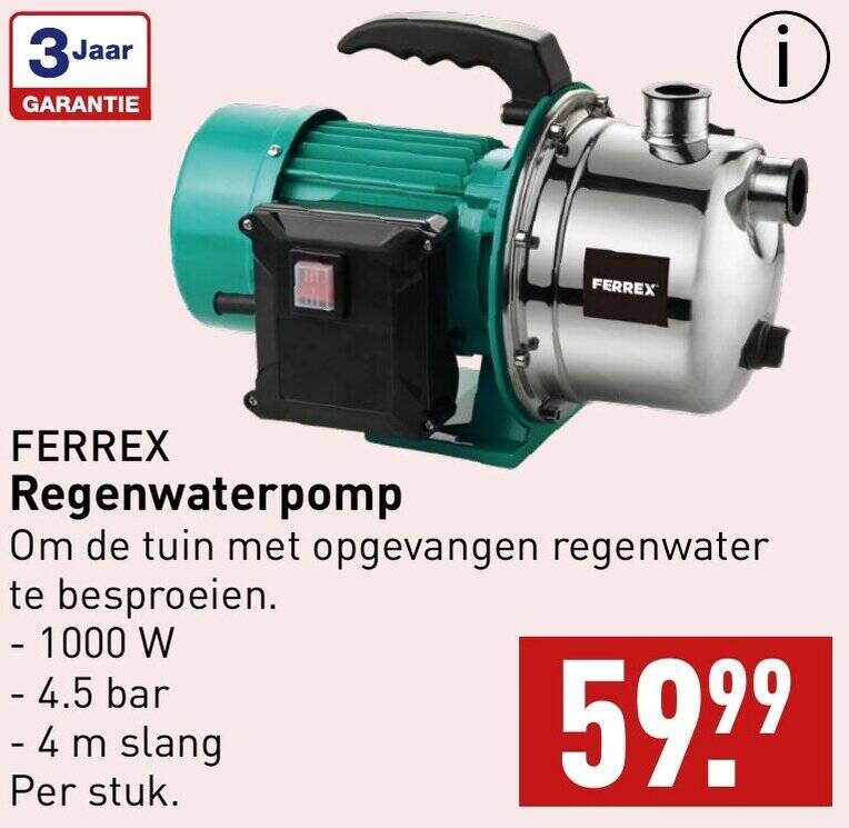 FERREX Regenwaterpomp aanbieding bij ALDI