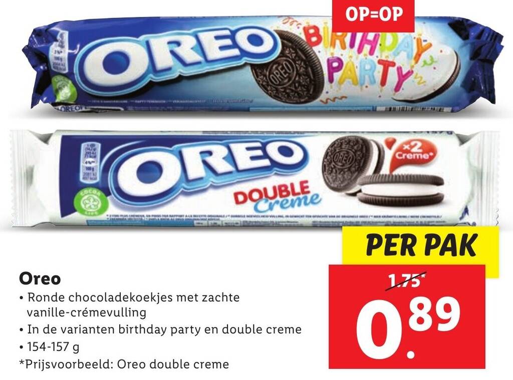 Oreo 154 - 157 g aanbieding bij Lidl