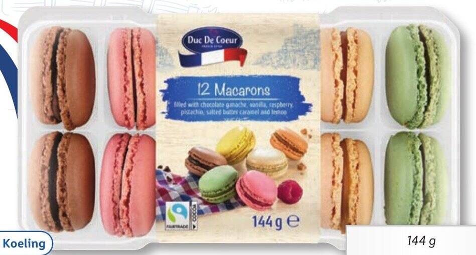 Verse macarons 144g aanbieding bij Lidl