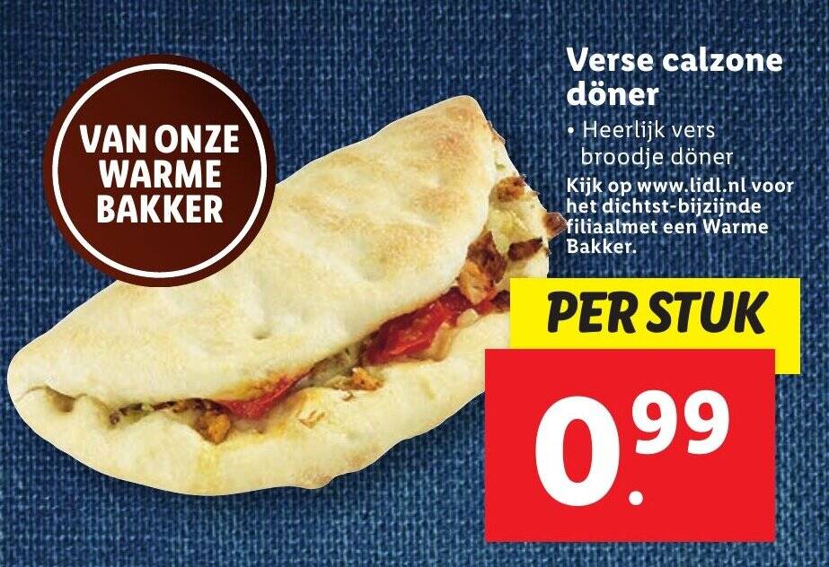Verse calzone doner per stuk aanbieding bij Lidl