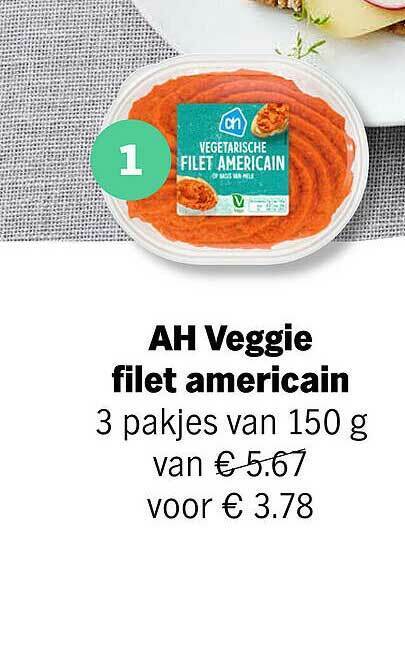 AH Veggie Filet Americain aanbieding bij Albert Heijn