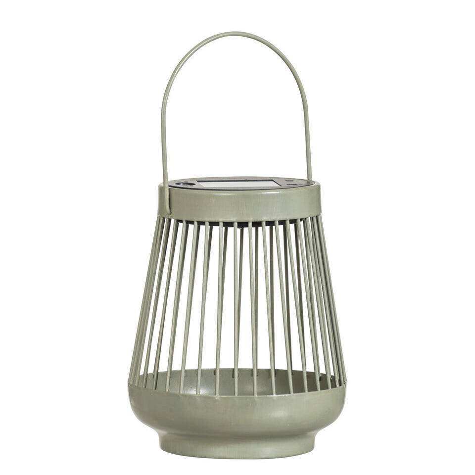 Solar lantaarn Sam - Groen - Metaal/Kunststof - 16xØ13 cm - Leen Bakker ...