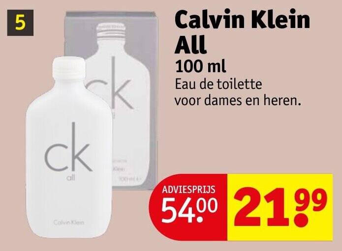 Calvin Klein All 100ml aanbieding bij Kruidvat