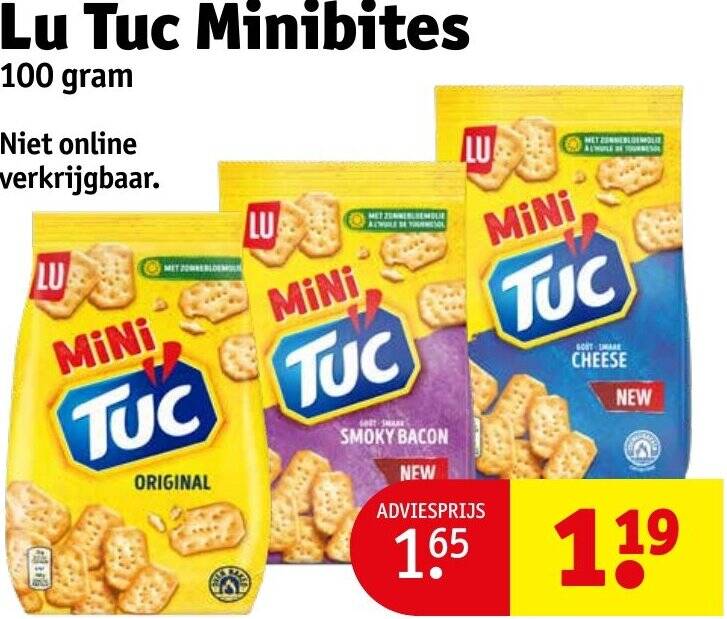 Lu Tuc Minibites 100 gram aanbieding bij Kruidvat