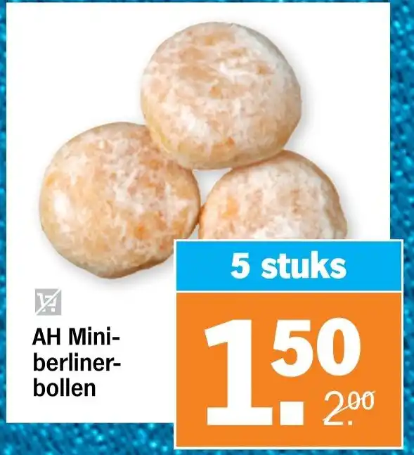 Mini berliner bollen aanbieding bij Albert Heijn