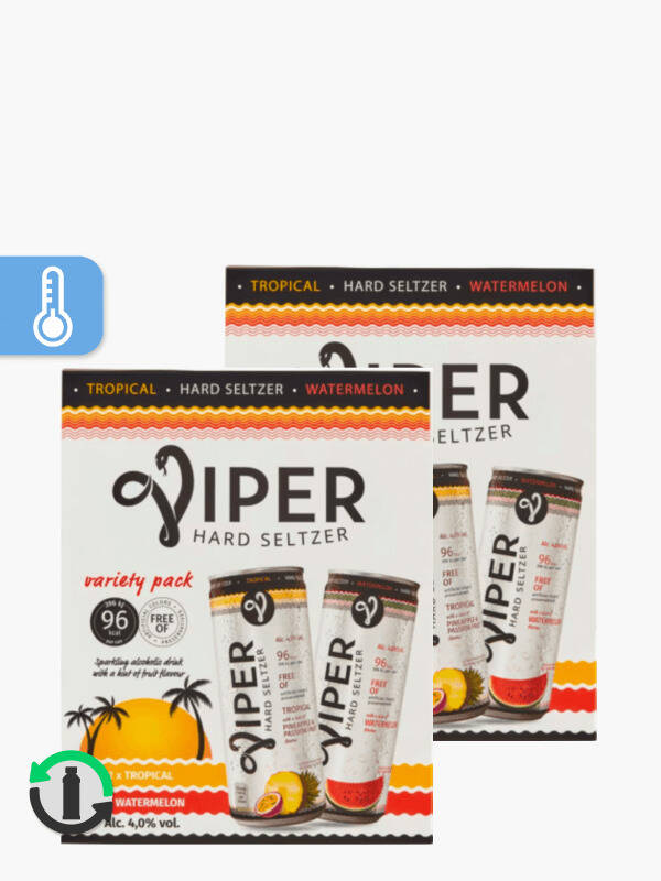 Viper Hard Seltzer Variety 4-pack 2x aanbieding bij Flink