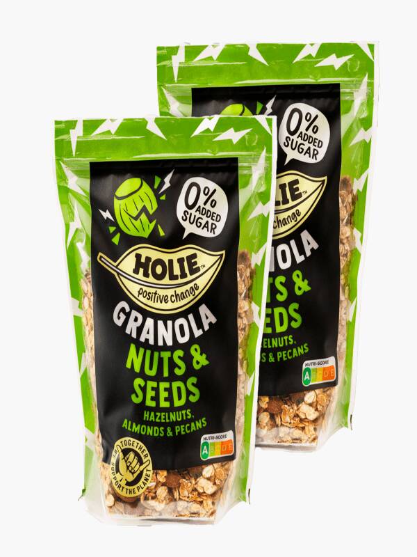 Holie Granola Nuts & Seeds 350 gram 2x aanbieding bij Flink