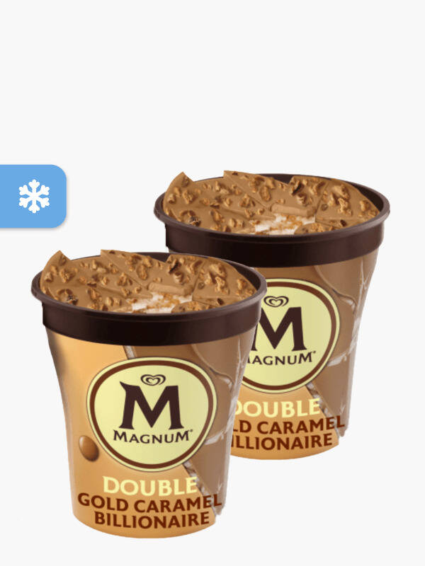 Magnum Double Gold Caramel Billionaire 440ml 2x aanbieding bij Flink