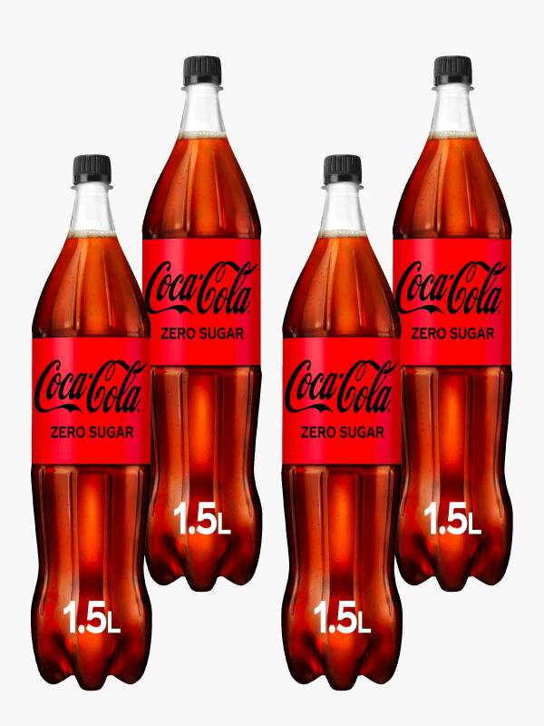 Coca-Cola Zero 1,5L Pet 4x aanbieding bij Flink