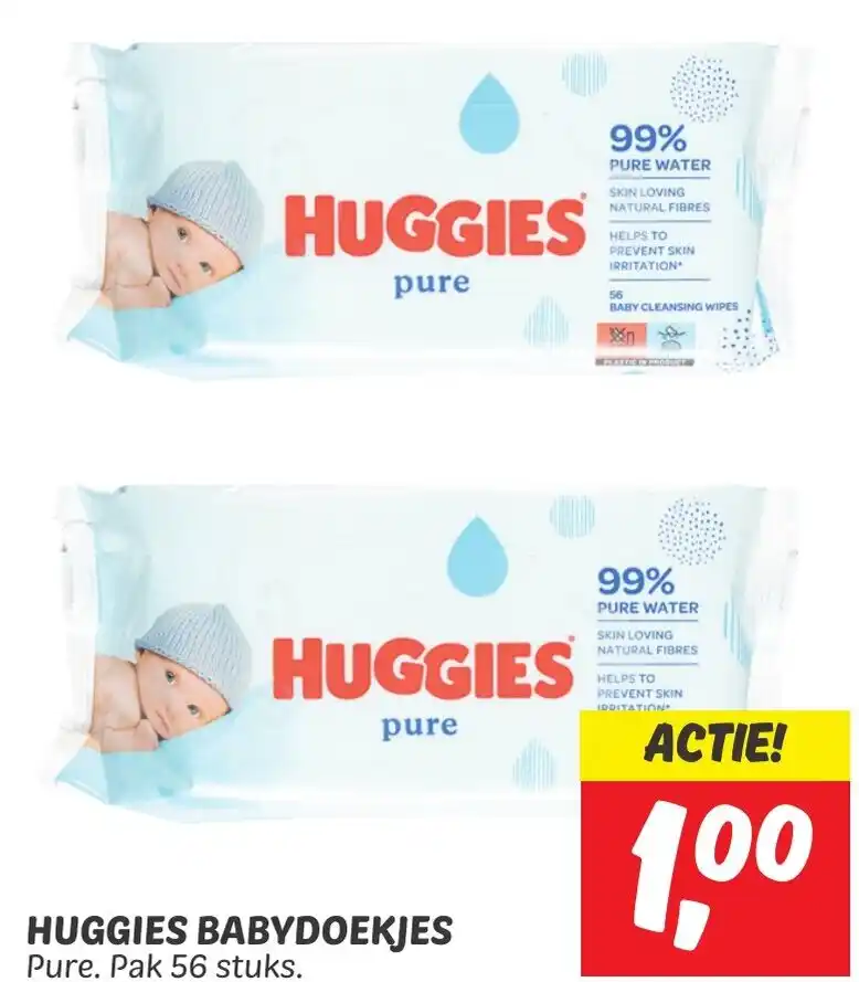 HUGGIES BABYDOEKJES aanbieding bij Dekamarkt