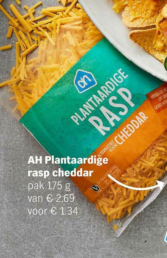 AH Plantaardige Rasp Cheddar 175g aanbieding bij Albert Heijn