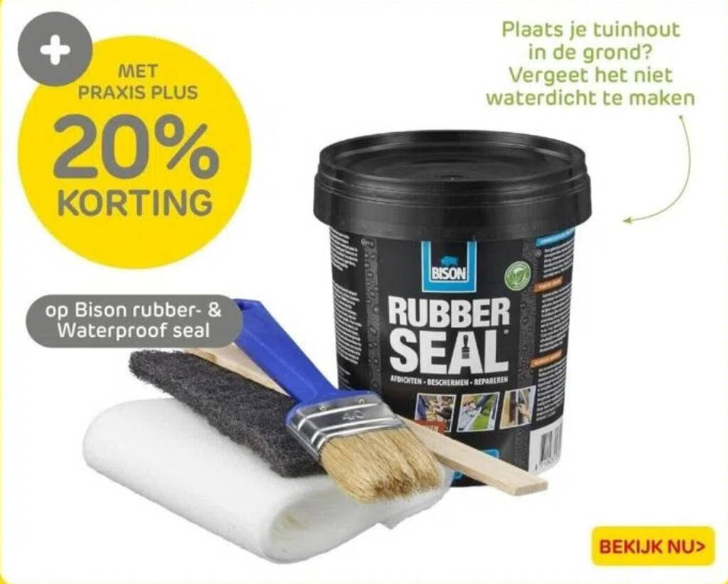 op Bison RUBBER & Waterproof seal aanbieding bij Praxis