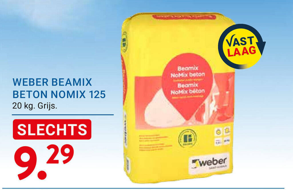 WEBER BEAMIX BETON NOMIX 125 aanbieding bij Kluswijs