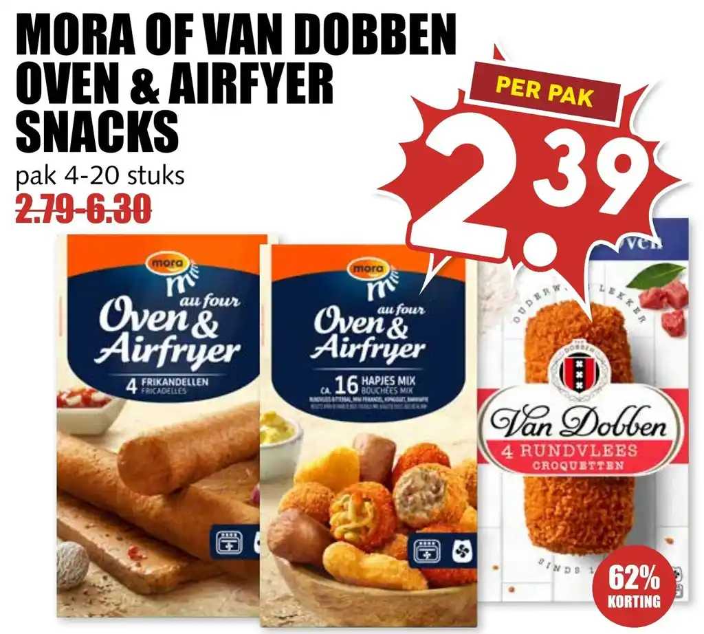 Mora of van dobben oven & airfryer snacks per pak aanbieding bij De ...