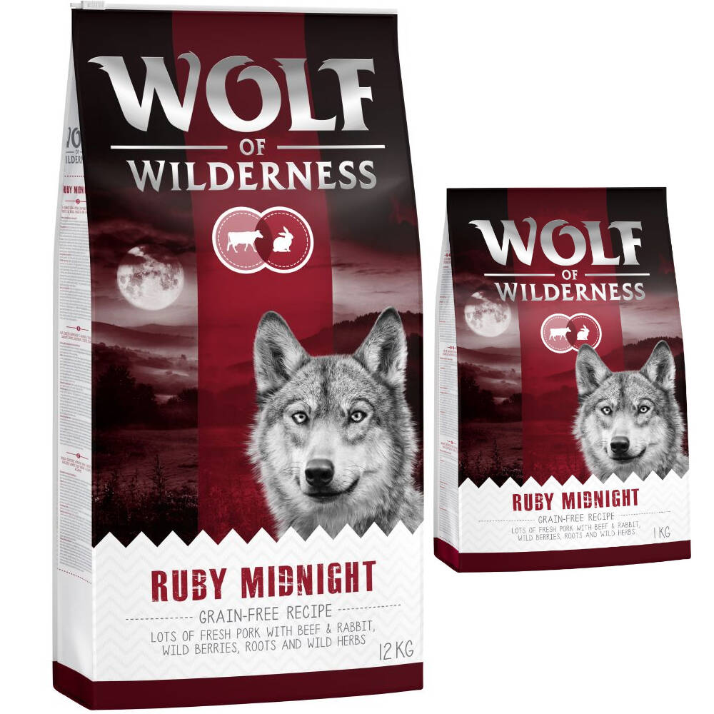 14 kg Ruby Midnight - Rund & Konijn Wolf of Wilderness Hondenvoer ...