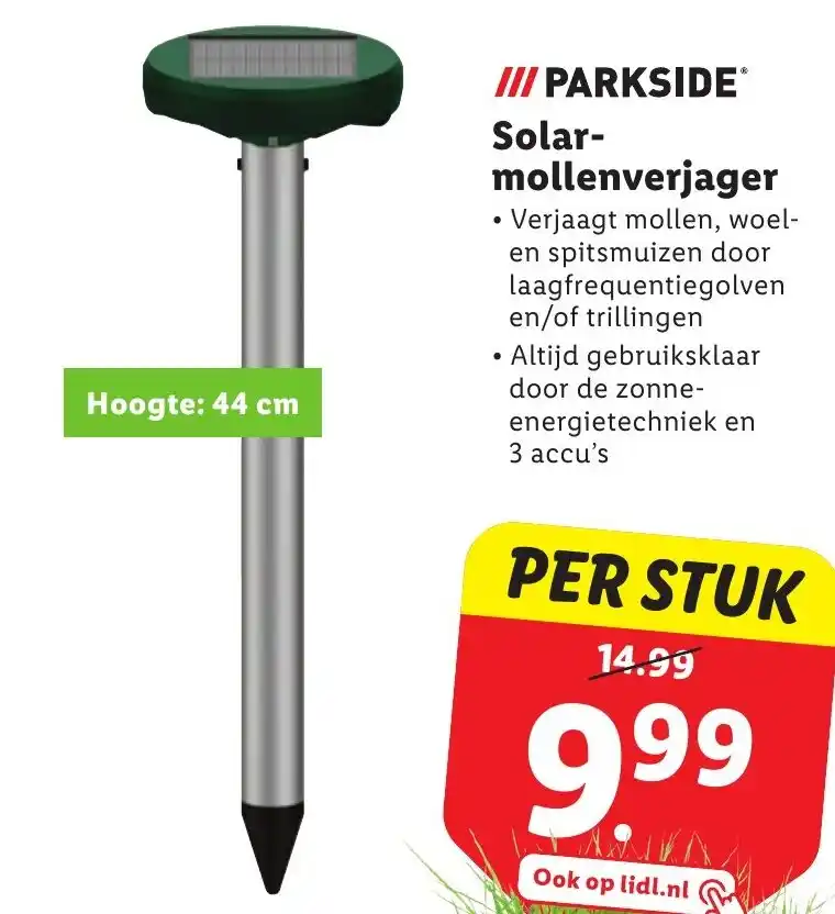 PARKSIDE Solar mollenverjager aanbieding bij Lidl