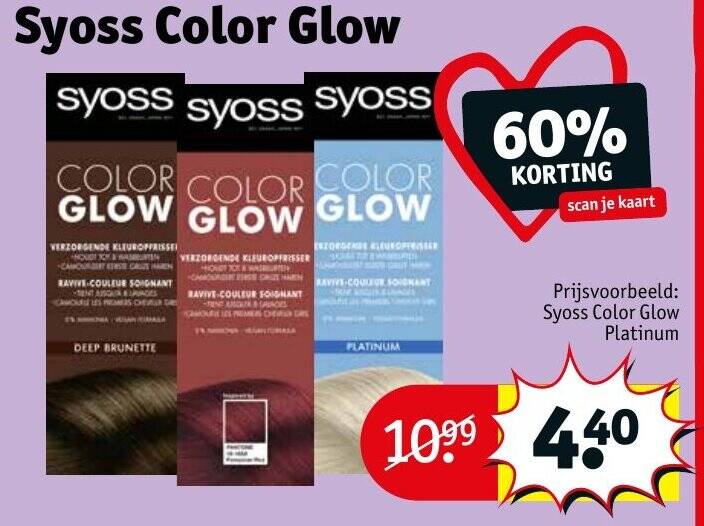 Syoss Color Glow aanbieding bij Kruidvat