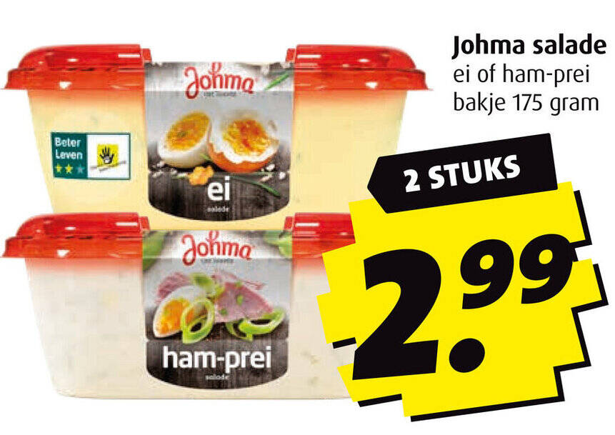 Johma salade 175 gram aanbieding bij Boni