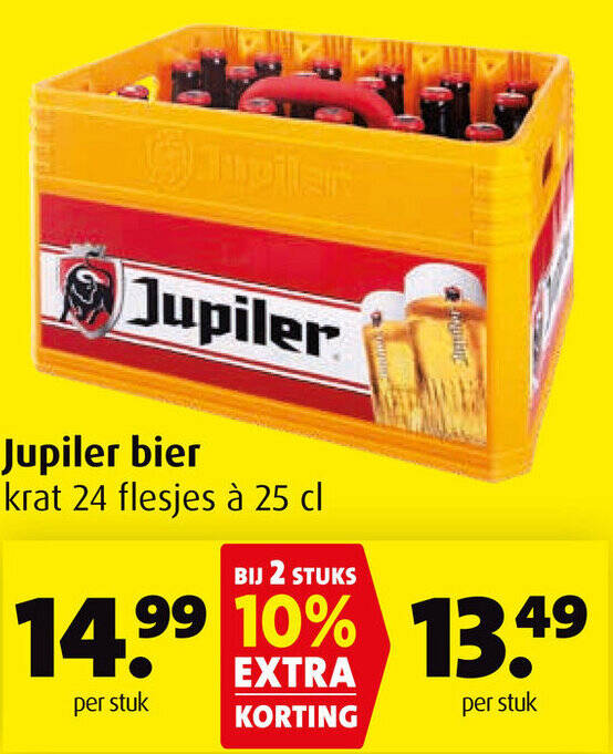 Jupiler bier 24 x 25 cl 24 x 25 cl. aanbieding bij Boni