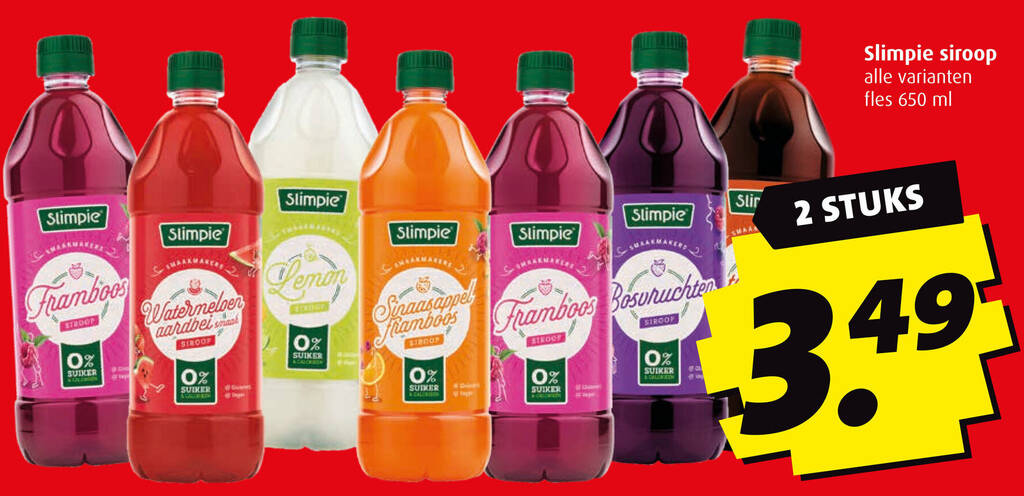 Slimpie siroop 650ml aanbieding bij Boni
