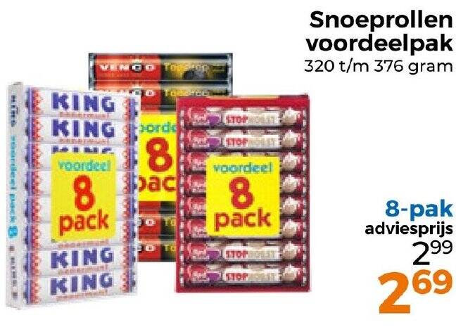 Snoeprollen voordeelpak 8 pack 8-PACK aanbieding bij Trekpleister