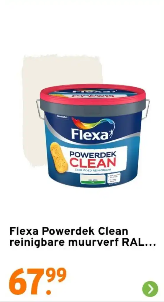 Flexa Powerdek Clean reinigbare muurverf RAL... aanbieding bij GAMMA